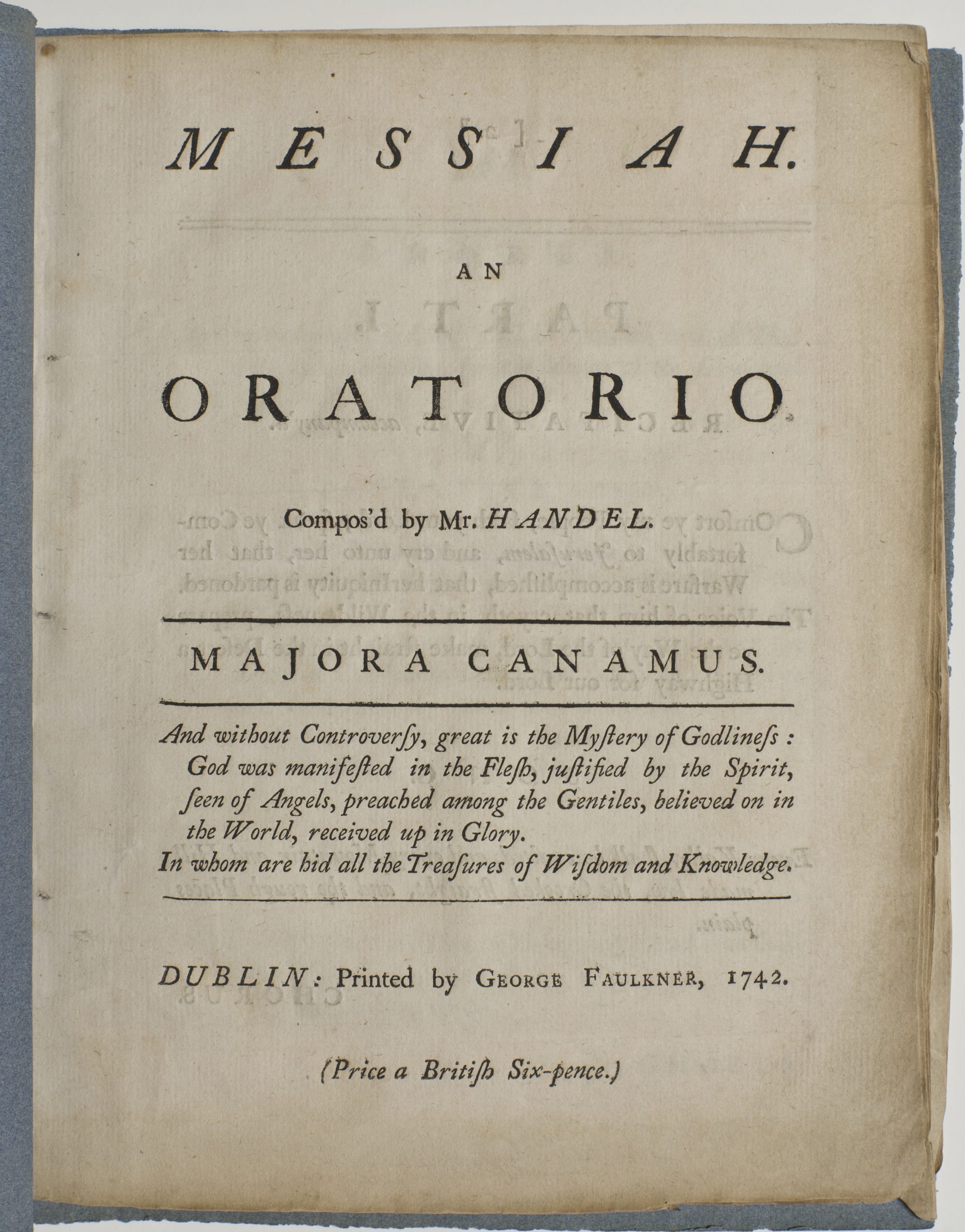 Messiah Libretto - Foundling Museum