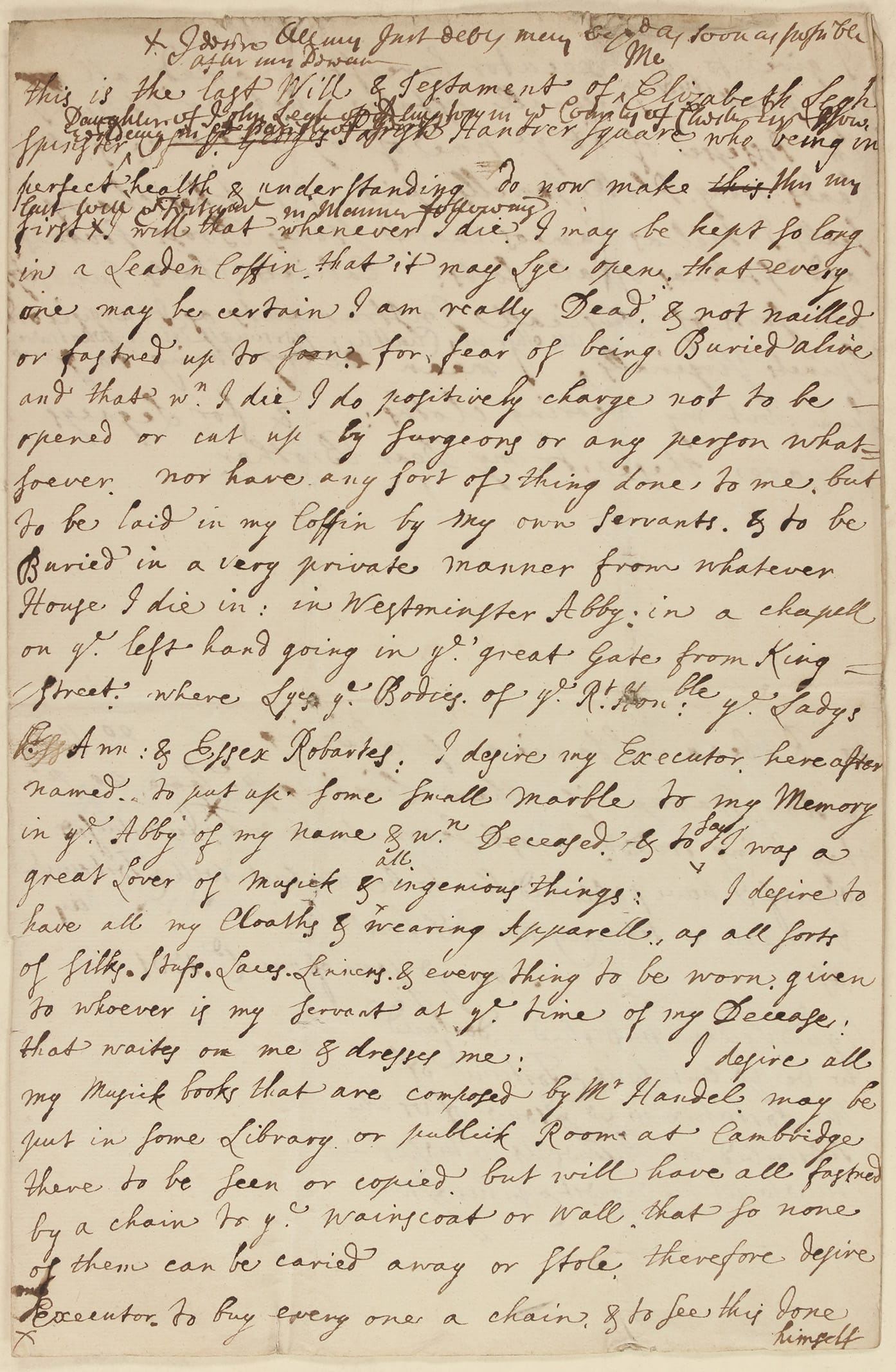 Elizabeth Legh: Lover of Musick & All Ingenious Things - Foundling Museum